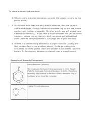 Naming Aromatic Compounds Pdf To Name Aromatic Hydrocarbons 1 When