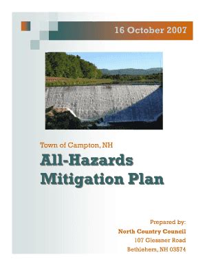 Fillable Online Camptonnh Town Of Campton NH All Hazards Mitigation