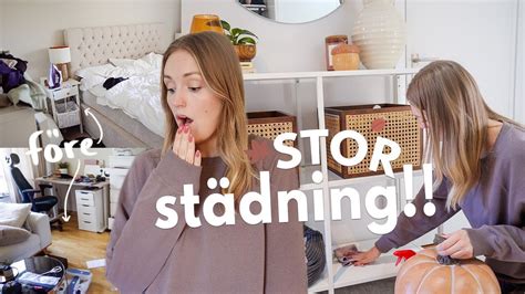HÖSTSTÄDAR HELA LÄGENHETEN speed cleaning städa med mig YouTube