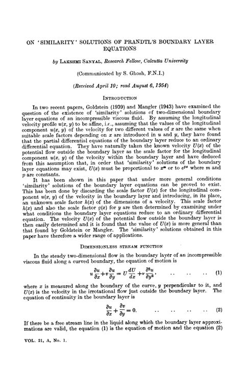 pdf on similarity solutions of prandtl s boundary layer equations