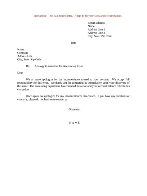 Sample Letter Apology Doc Template PdfFiller