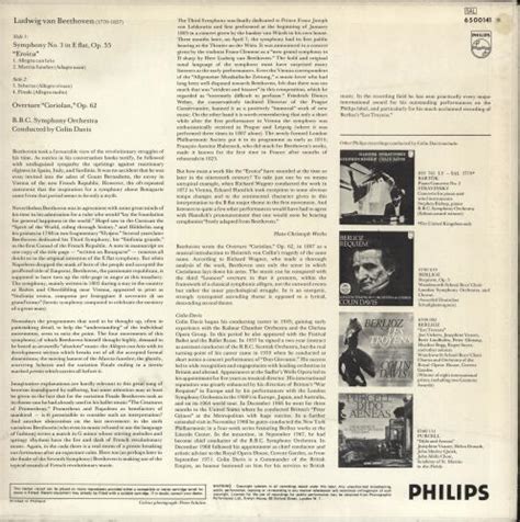 Ludwig Van Beethoven Symphony No Eroica Overture Coriolan Dutch