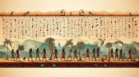 Antiguo egipto pergamino de papiro colección de vectores de dibujos