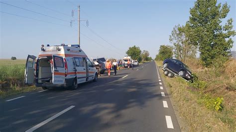 FOTO Trei mașini implicate într un accident între Horia și Șiria ARADON