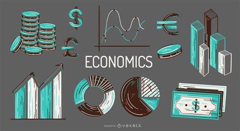 Economics Elements Illustration Set Ad Affiliate Ad Elements