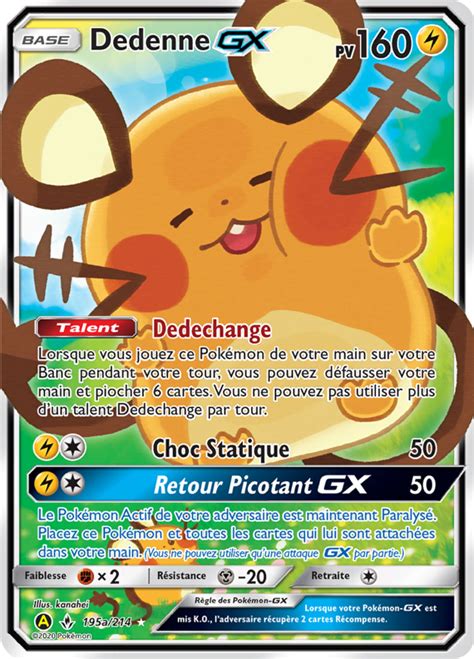 Dedenne GX Soleil et Lune Alliance Infaillible 195a Poképédia