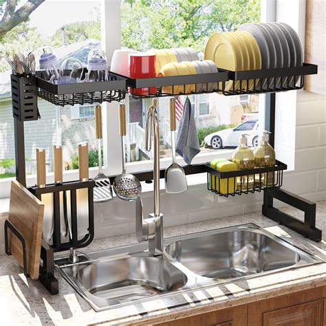 Buy Sayzh Over The Sink Dish Drying Rack Width Adjustable