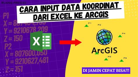 Cara Input Data Koordinat Dari Excel Ke Arcgis Full Tutorial Lengkap