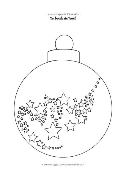 Coloriage Boule De No L Imprimer En Pdf Dessin De Boule De No L