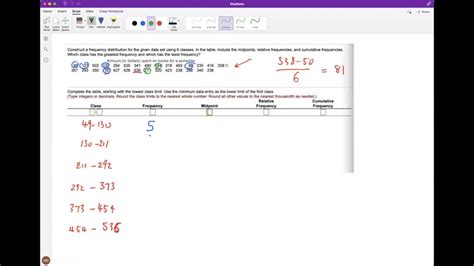 solved construct frequency distribution for the given data set using 6 classes in the table