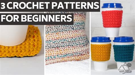 3 BEGINNER Crochet Patterns EASY Crochet Projects For Gift Giving