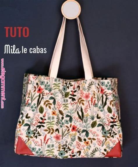 Tuto sac cabas avec doublure Mila le cabas Tote çanta Tuto sac Çanta