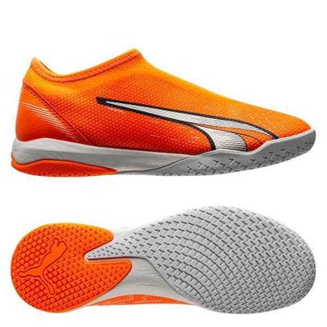 PUMA Ultra Match Mid Laceless IT Supercharge Orange Vit Blå Barn