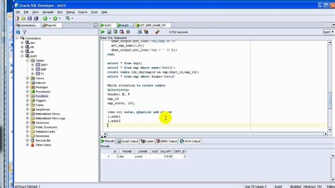 Oracle Tutorial 10 Indexes Youtube