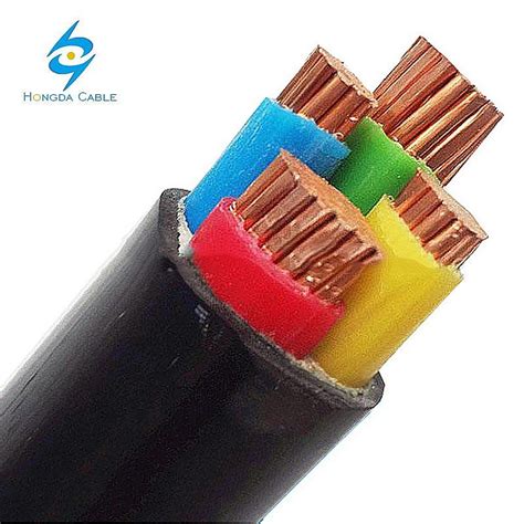 Fase 3 4 cables XLPE de cable subterráneo de PVC de 4 núcleos de Cable