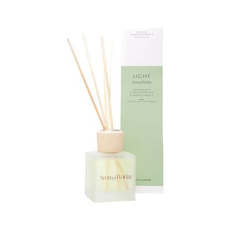 AromaWorks Light Reed Diffuser Lemongrass Bergamot 100ml From Naturals