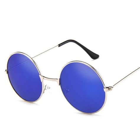 Kaufe Vintage Runde Sonnenbrille Männer Frauen Anti reflektierende