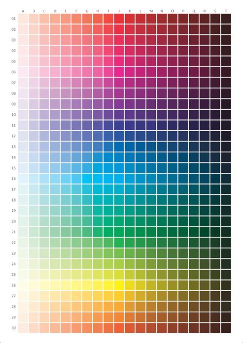 Tabela De Cores Para Imprimir Roaredu