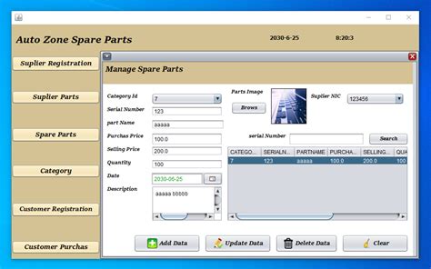 Spare Parts Management System Project In Java With Source Code
