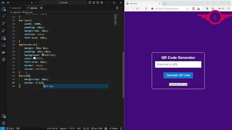How To Create Qr Code Generator Using Htmlcss And Javascript Youtube
