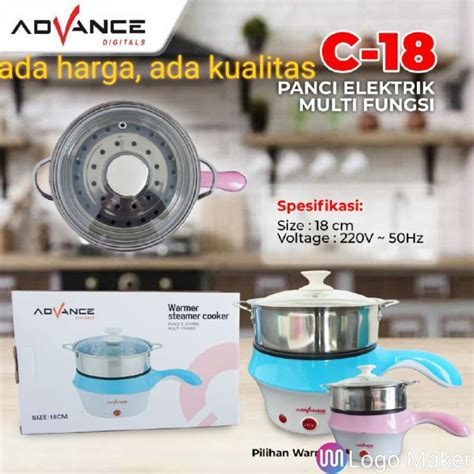 Jual Panci Listrik Elektrik Serbaguna Advance C18 Steamer Kukus