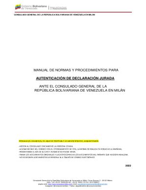 Completable En línea manual de normas y procedimientos para autenticar