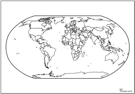 Carte du monde Atlas vierge à imprimer