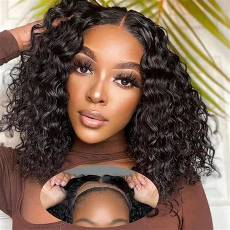 Amazon QDBOWIN 14 Wear Go Glueless Deep Curly Wig Pre Cut Lace
