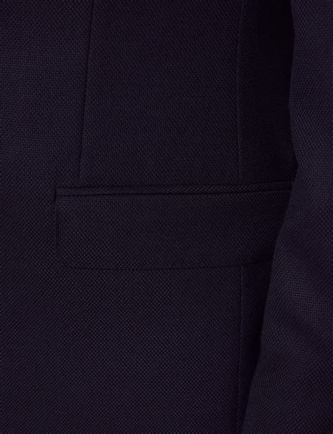 Mens Navy Blazer With Double Back Vent Hawes Curtis