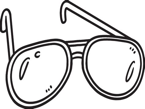 Glasses Template Cut Out Sketch Coloring Page