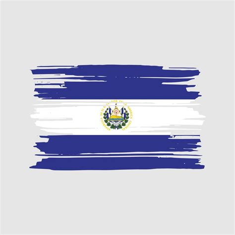 El Salvador Flag Brush Vector National Flag Design 11428766 Vector Art