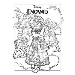 Coloriage de la tête de Luisa Madrigal Encanto à imprimer