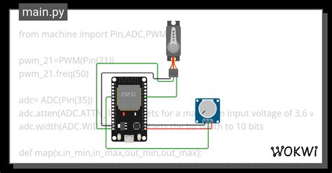 Servo Motor With Potentiometer Test 1 Preparation Wokwi ESP32 STM32