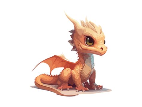 Cute Baby Dragon Watercolor SVG Clipart Illustration Par