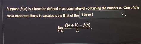 solved suppose f x ﻿is a function defined in an open