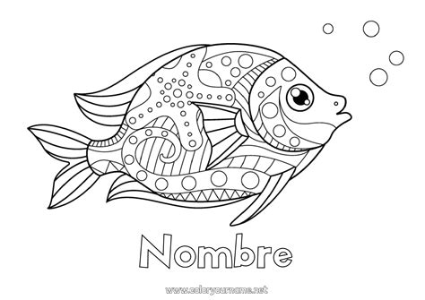 Nº de colorear 1709 Calma y zen Verano Animales