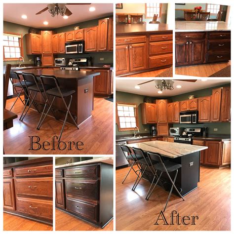 Used General Finishes Java Gel Stain On My Oak Island Cabinet And