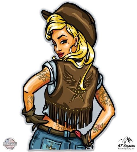 Amazon Stickers Decal Wild West Super Sexy Cowgirl Car Window