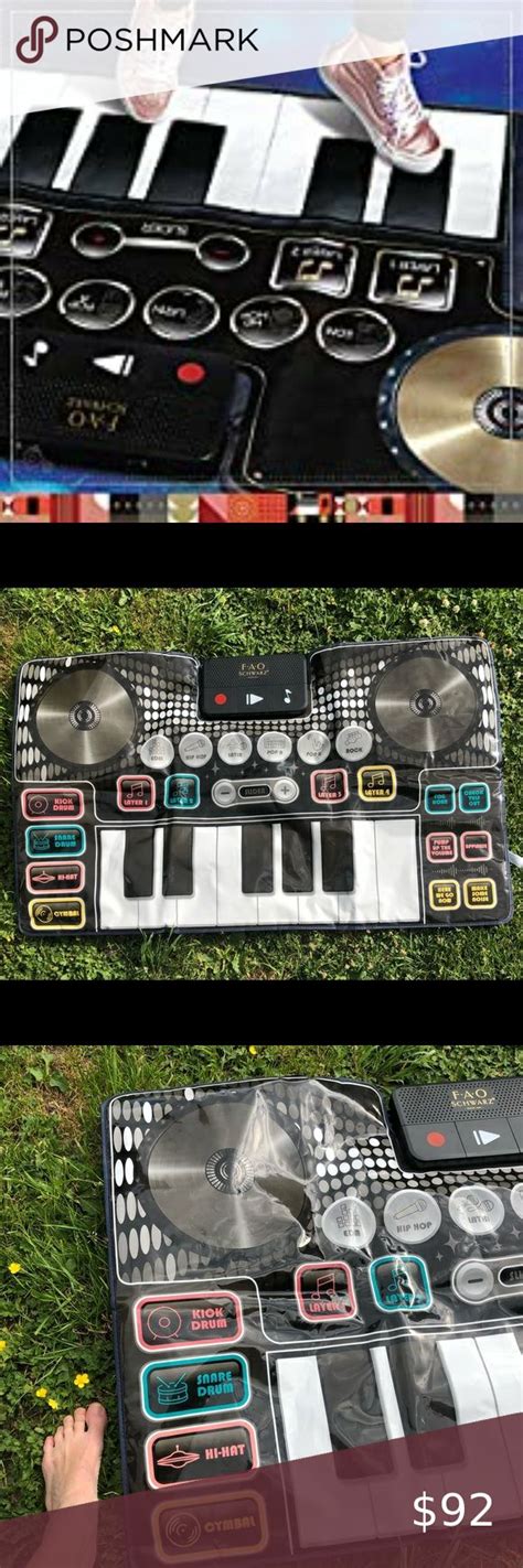 Fao Schwarz Giant Electronic Dance Mat Dj Mixer With Piano Keyboard