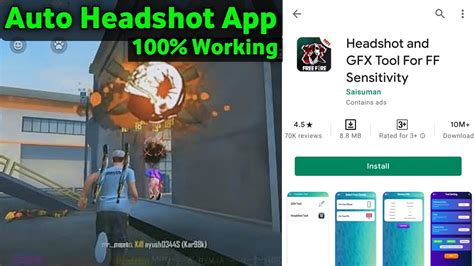 Free Fire Auto Headshot App 100 Working 2021 One Tap Headshot App