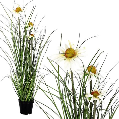 SZTUCZNA OZDOBNA TRAWA RUMIANEK W DONICZCE 60 CM 12335363979