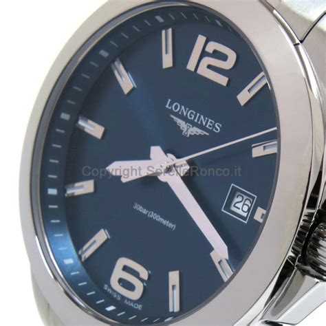Orologio Longines Conquest Acciaio Blu 41mm Quarzo L37594966 Sorelle