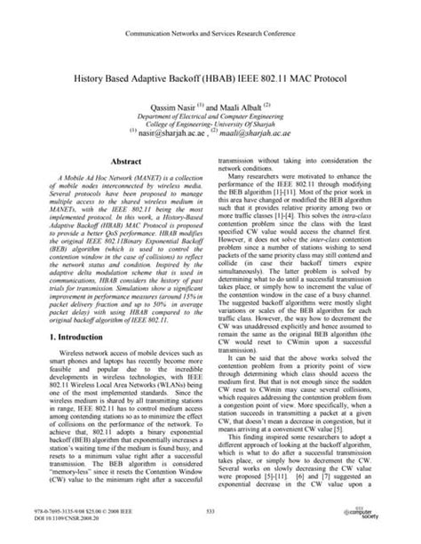 history based adaptive backoff hbab ieee 802 11 mac protocol