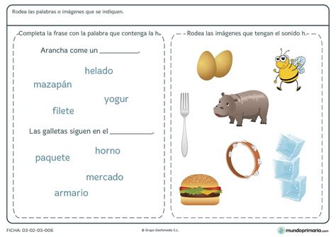 Ficha Sobre Palabras Con La Letra H Para Primaria Mundo Primaria