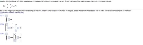 solved use the definite integral to find the area between