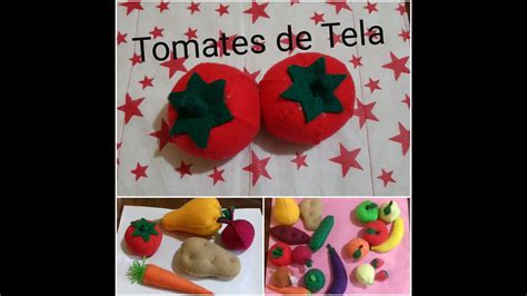 Como Hacer Tomate De Tela Fieltro Verduras De Tela Fieltro Youtube