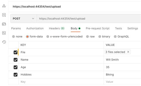 asp net core how to give file path in postman json fr