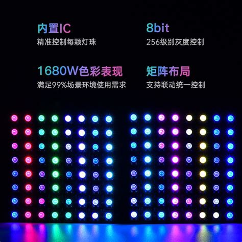 WS2812B LED全彩像素屏8x8 DC5V RGB灯带 产品中心 正邦光电