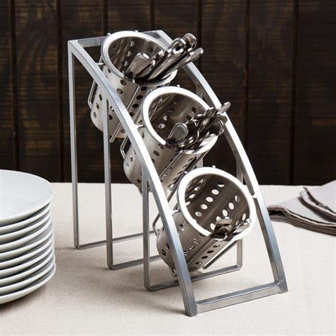 Cal Mil 1747 3 39 Mission Platinum Steel 3 Cylinder Sloped Flatware