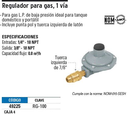 Rg Truper Regulador De Gas L P De V As Foset